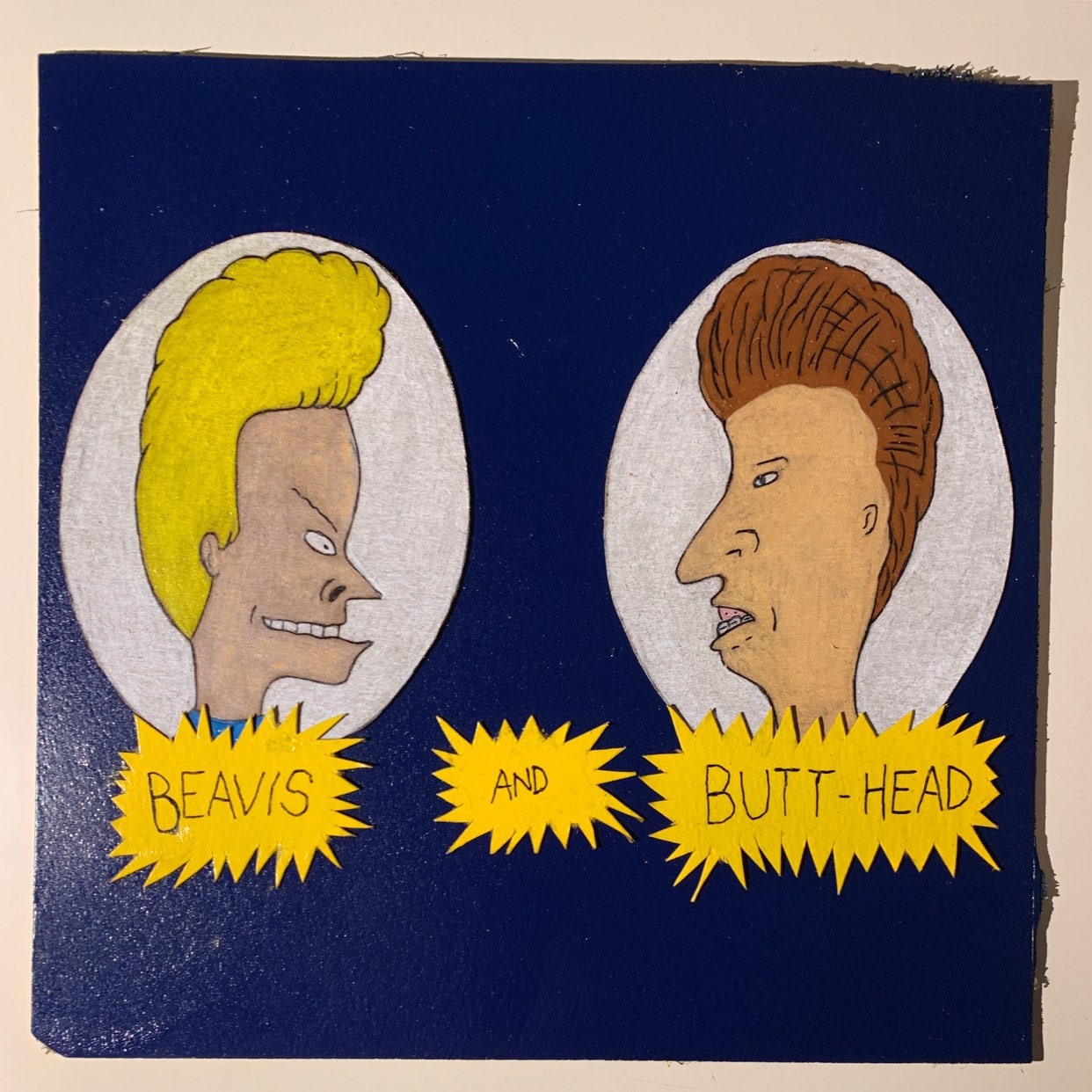 BEAVIS BUTTHEAD STEWART acrylic painting art canvas mtv mike judge ...