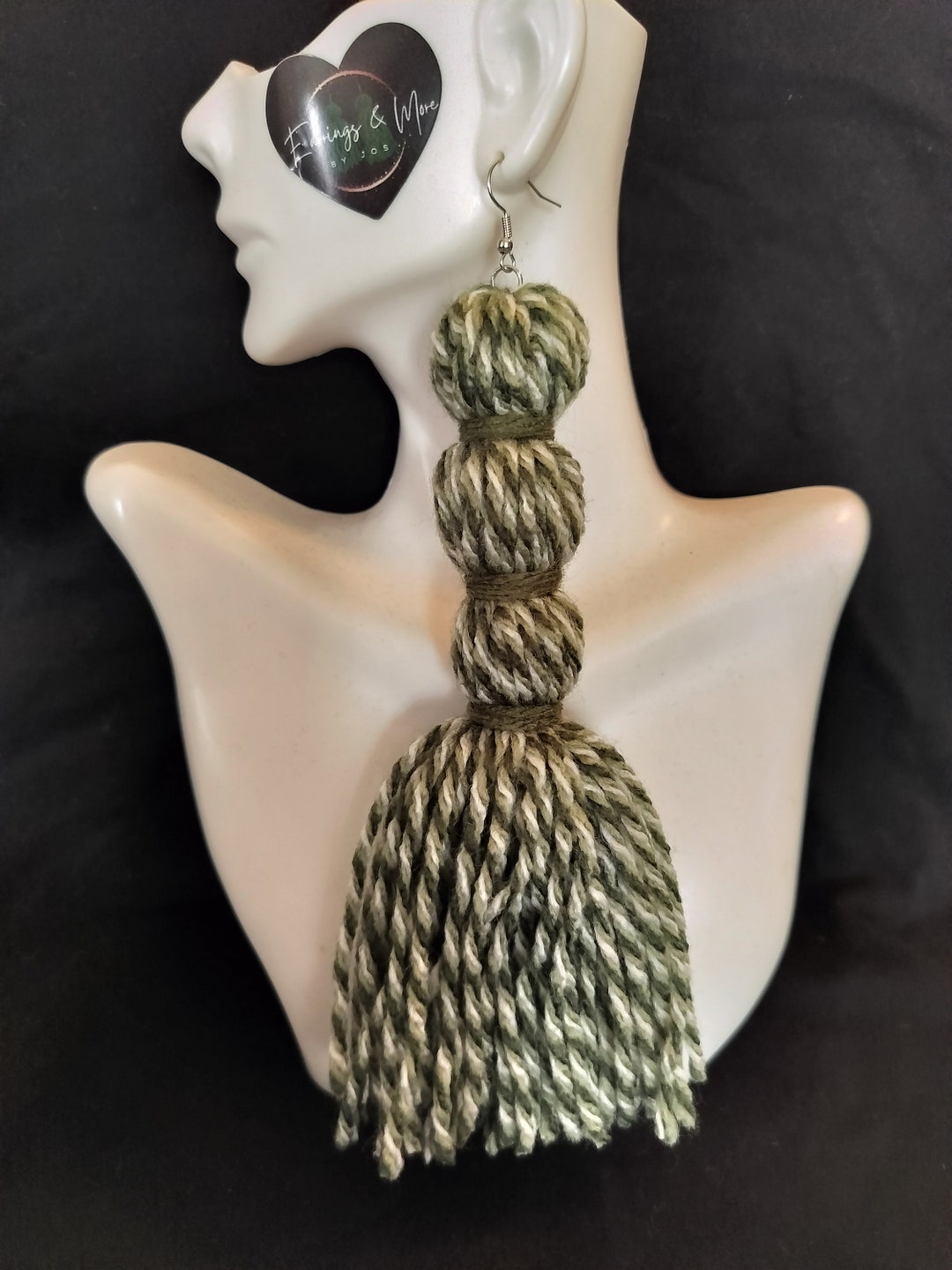 Yarn Tassel Earrings - Etsy