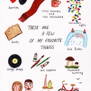 Custom Illustration Favorite Things - Etsy