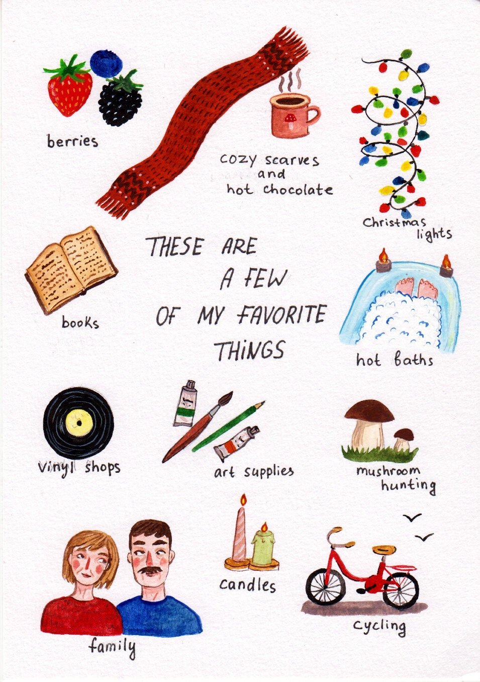 Custom Illustration Favorite Things - Etsy