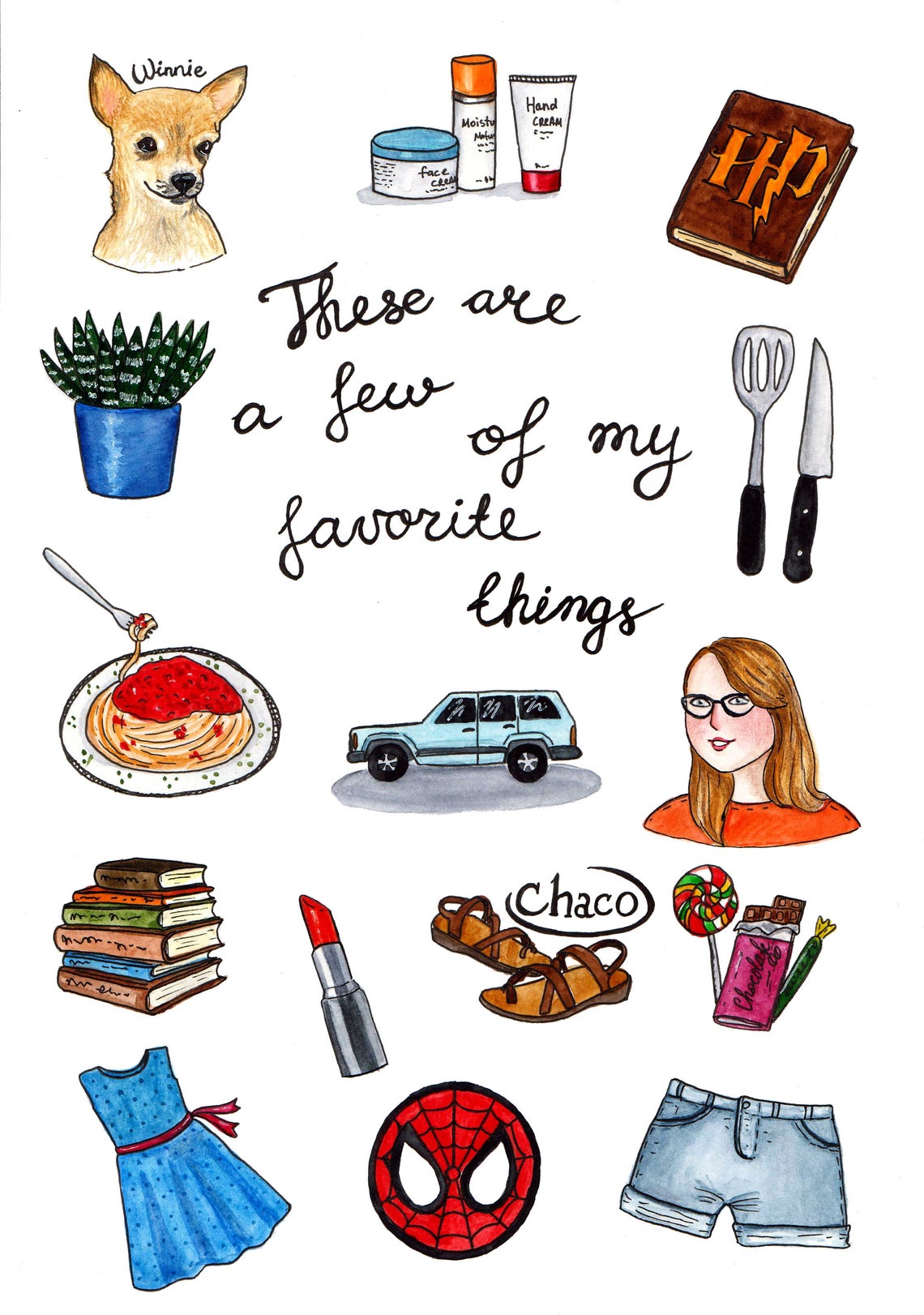 Custom Illustration Favorite Things - Etsy