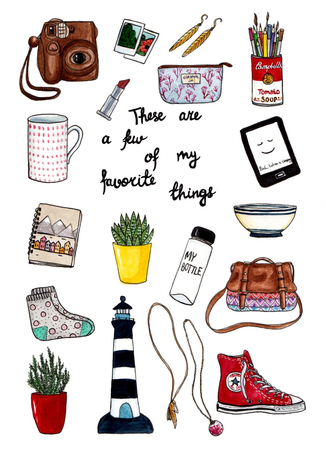 Custom Illustration Favorite Things - Etsy