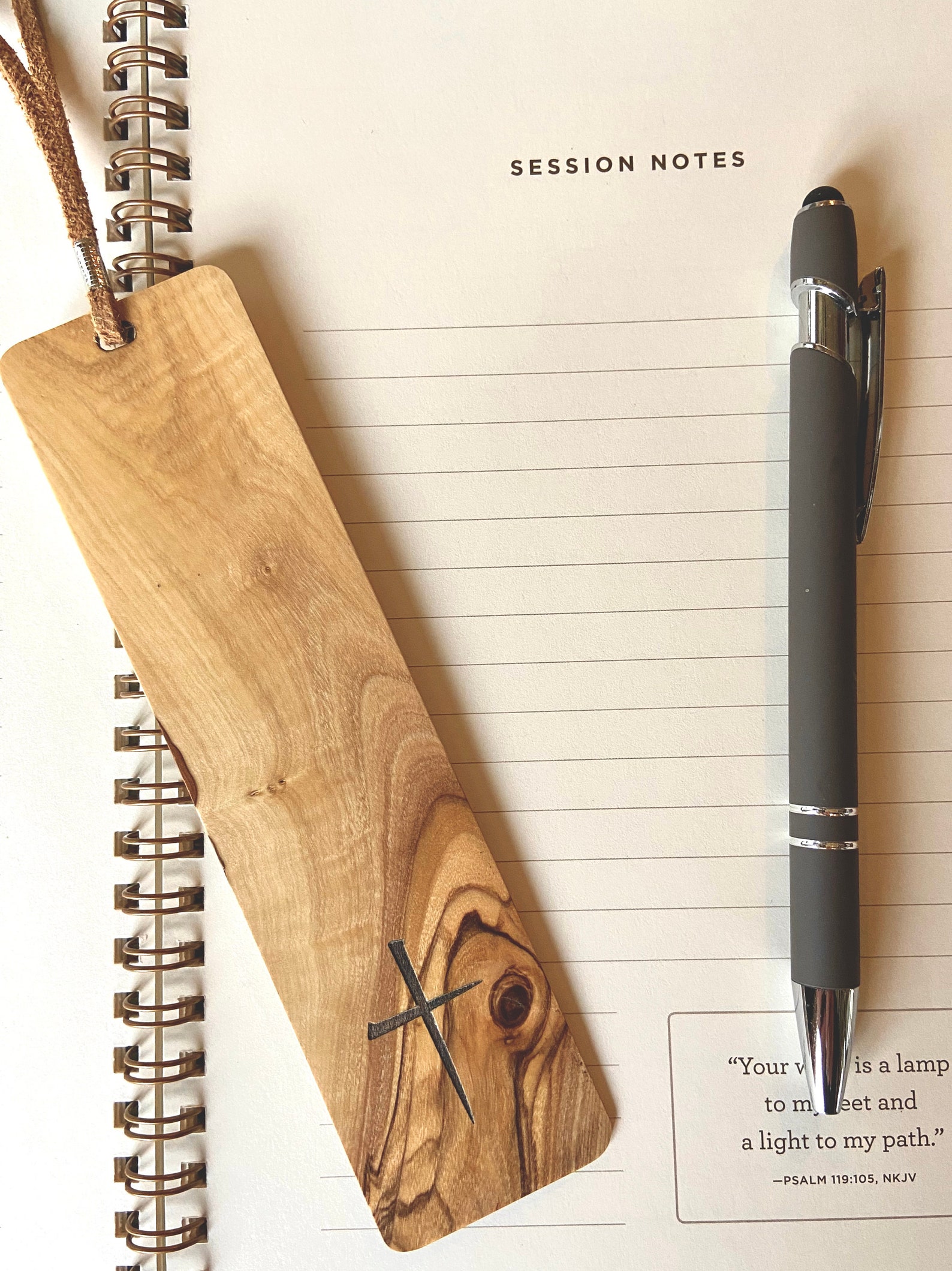 Christian Cross Olivewood Bookmark - Etsy