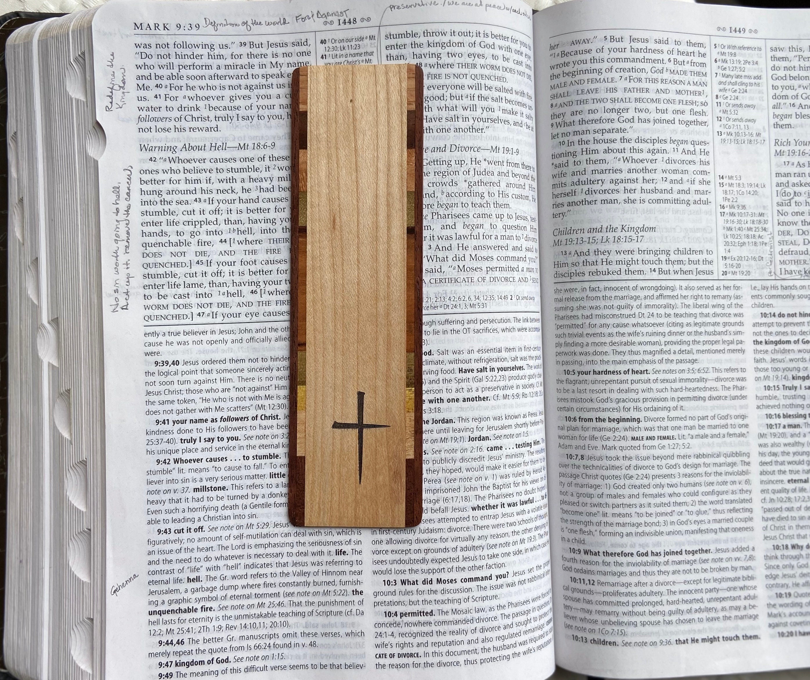 Christian Cross Hardwood Bookmark - Etsy