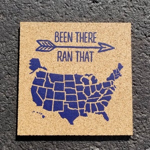 Been There Ran That - 50 States Marathon / Half Marathon Pinnable Cork ...