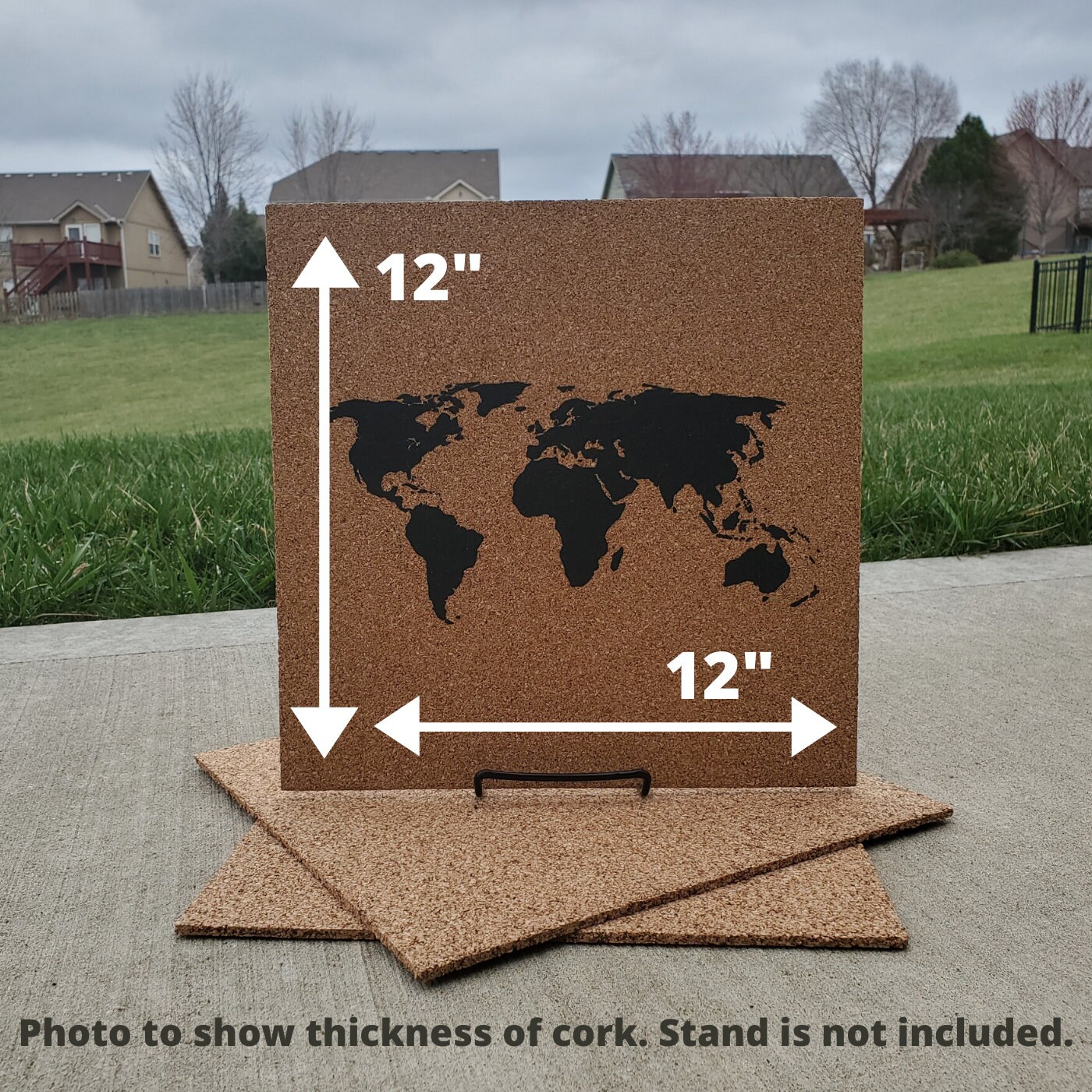 Push Pin Cork Map of the World / Wanderlust Travel Corkboard / Bucket ...