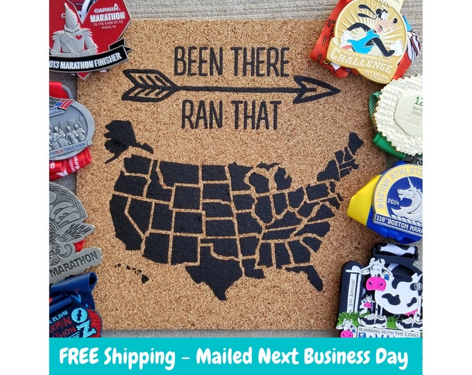 Been There Ran That 50 States Marathon / Half Marathon Pinnable Cork ...