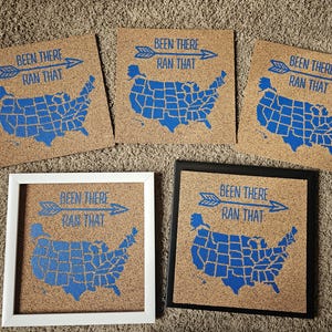 Been There Ran That - 50 States Marathon / Half Marathon Pinnable Cork ...