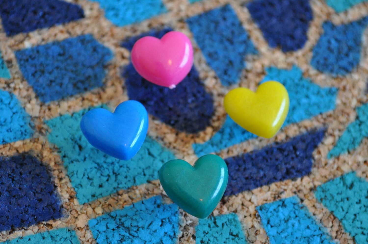 Add-on Heart Push Pins set of 5 Shaped Thumb Tacks Must | Etsy