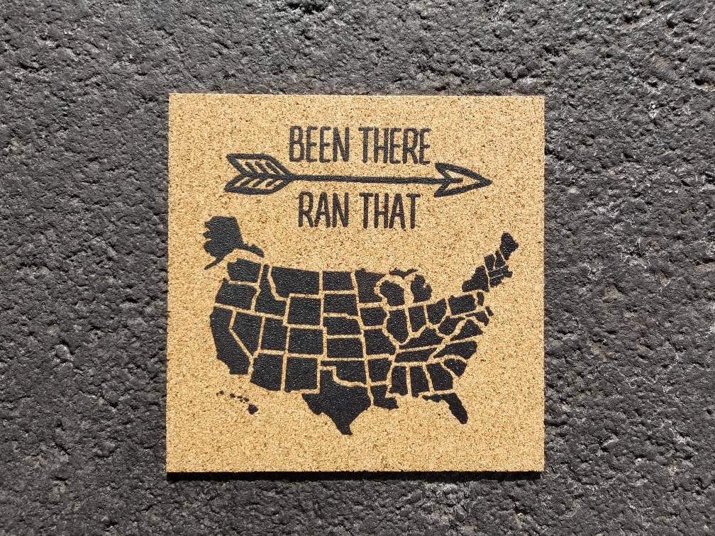 Been There Ran That - 50 States Marathon / Half Marathon Pinnable Cork ...