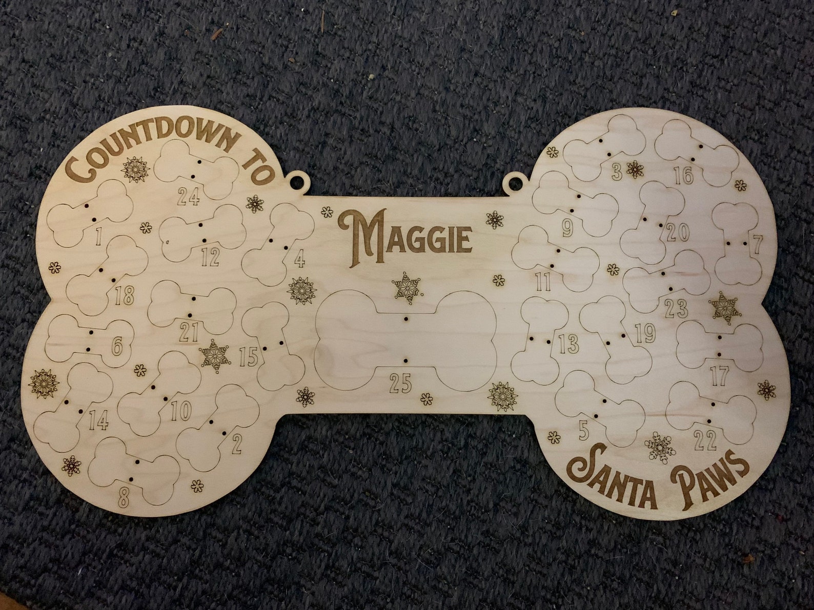 Reusable Custom Dog Advent Calendar, Pet Christmas Countdown, Christmas ...