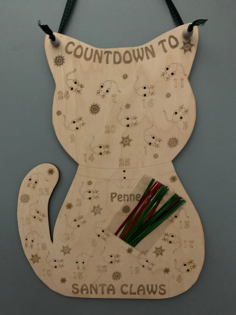 Custom Cat Advent Calendar, Reusable Pet Christmas Countdown - Etsy