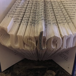 Custom Folded Book Art Custom Name Timeless Font Book - Etsy
