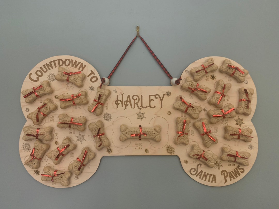 Reusable Custom Dog Advent Calendar, Pet Christmas Countdown, Christmas ...