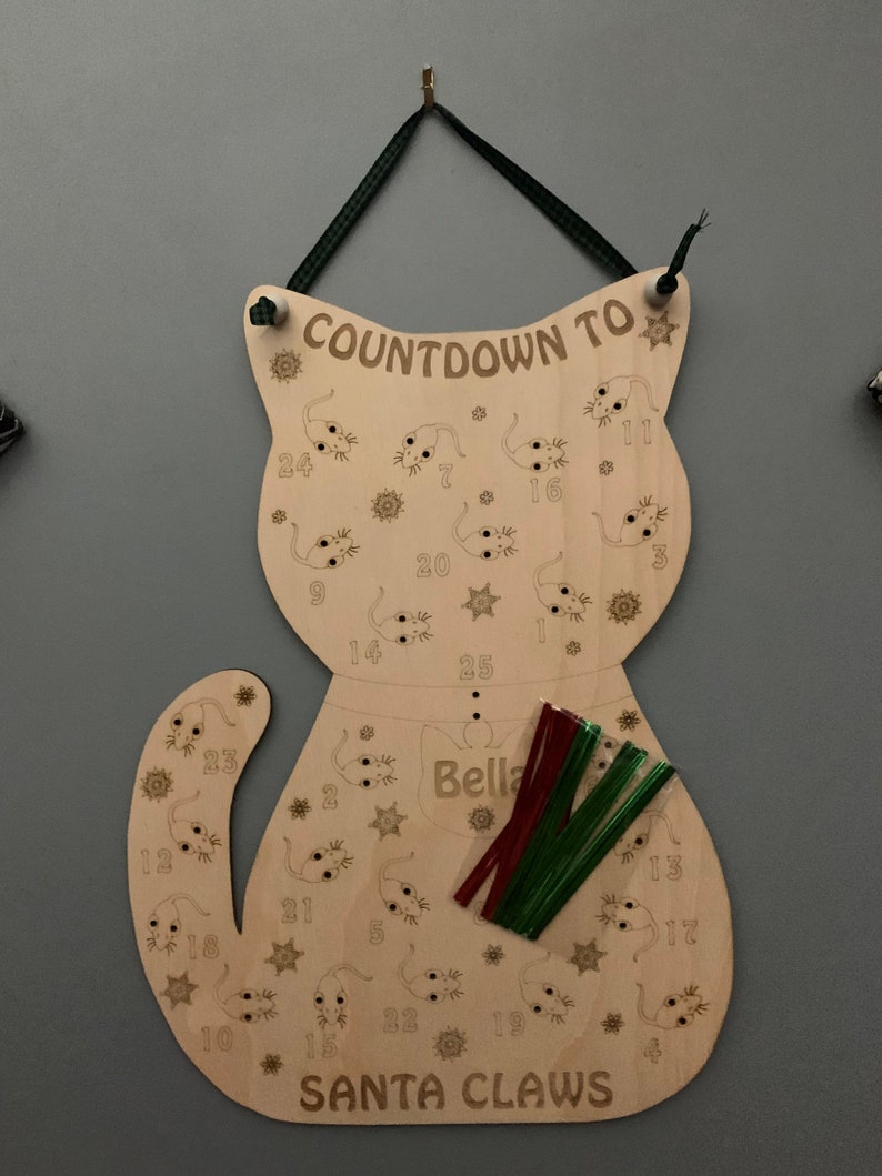 Custom Cat Advent Calendar, Reusable Pet Christmas Countdown - Etsy
