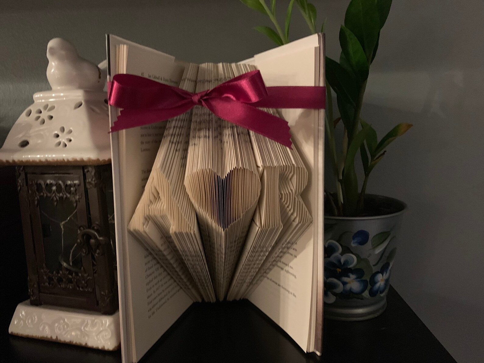 Custom Folded Book Art Custom Name Timeless Font Book - Etsy