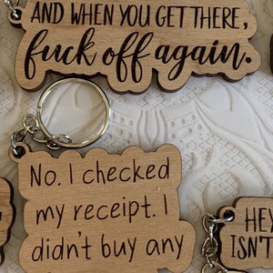Inappropriate Keychains, Adult Humour, Snarky Keychain, Funny Keychain ...