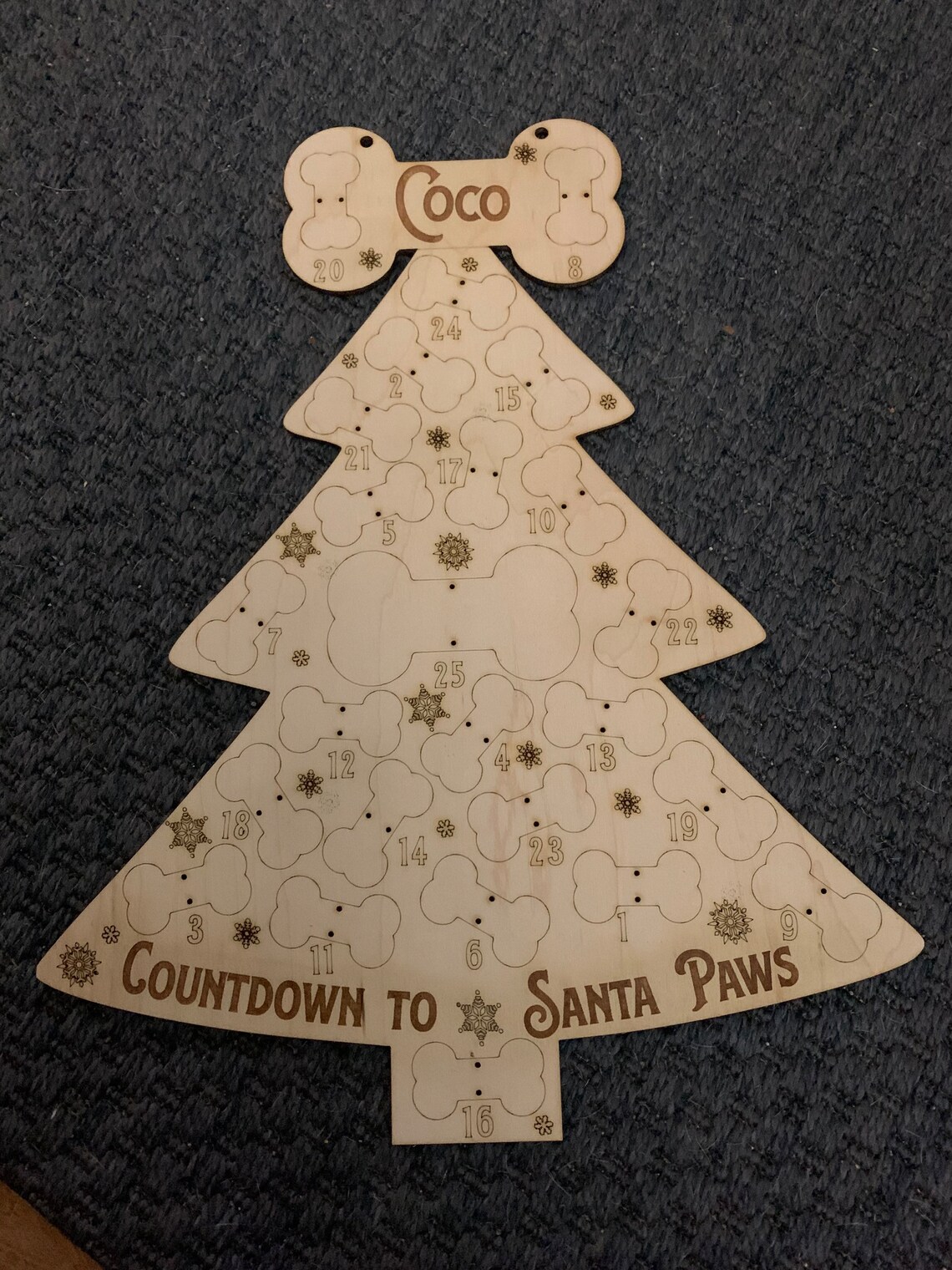 Reusable Custom Dog Advent Calendar Pet Christmas Countdown - Etsy