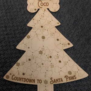 Reusable Custom Dog Advent Calendar, Pet Christmas Countdown, Christmas ...