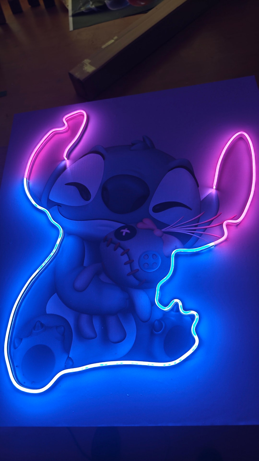 Neon Resin Painting, Stich or Pikachu, 60x70 - Etsy