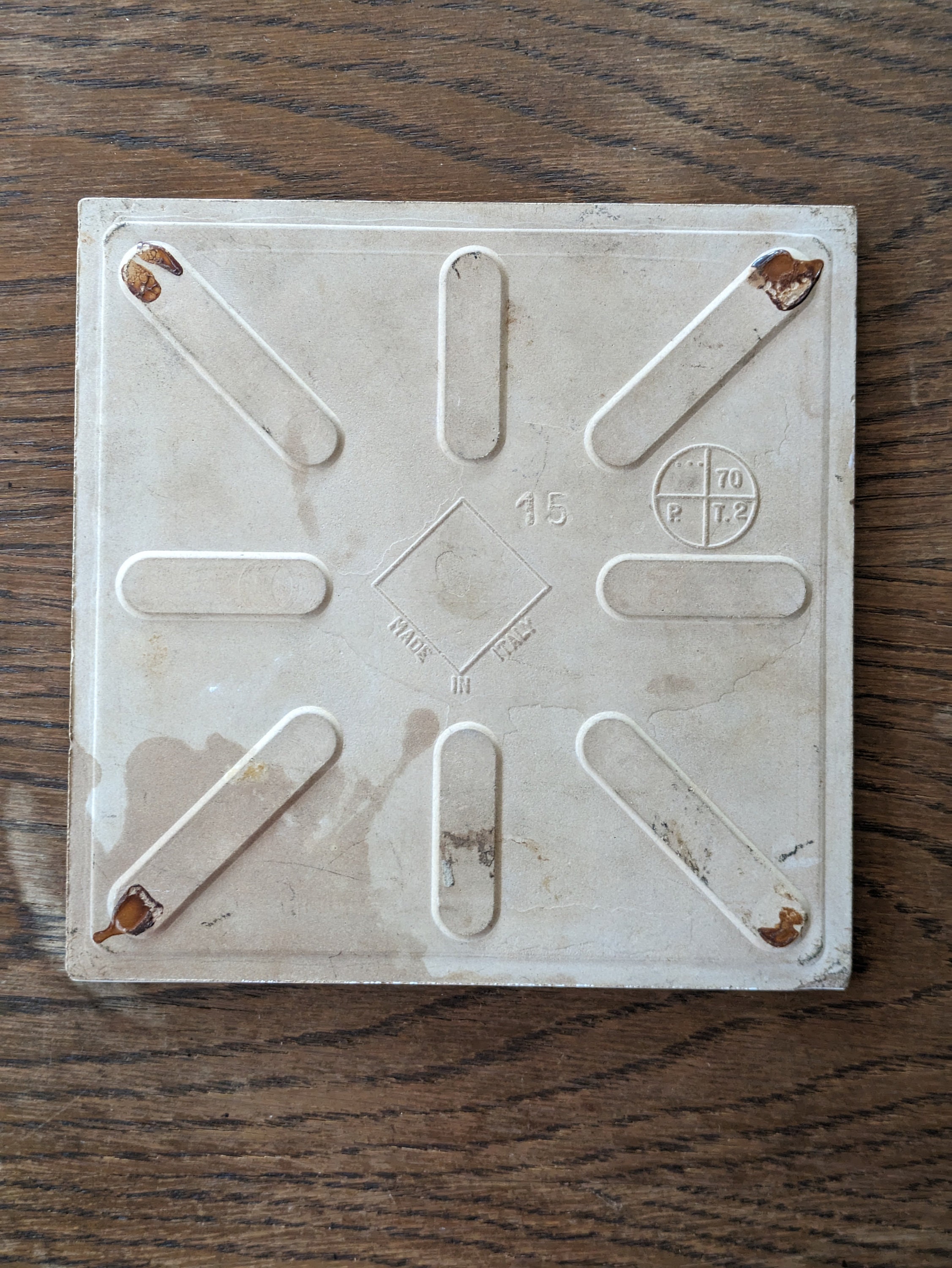 Vintage White Ceramic Tile, Made in Italy, Schwarzwald Ceramic Tile ...