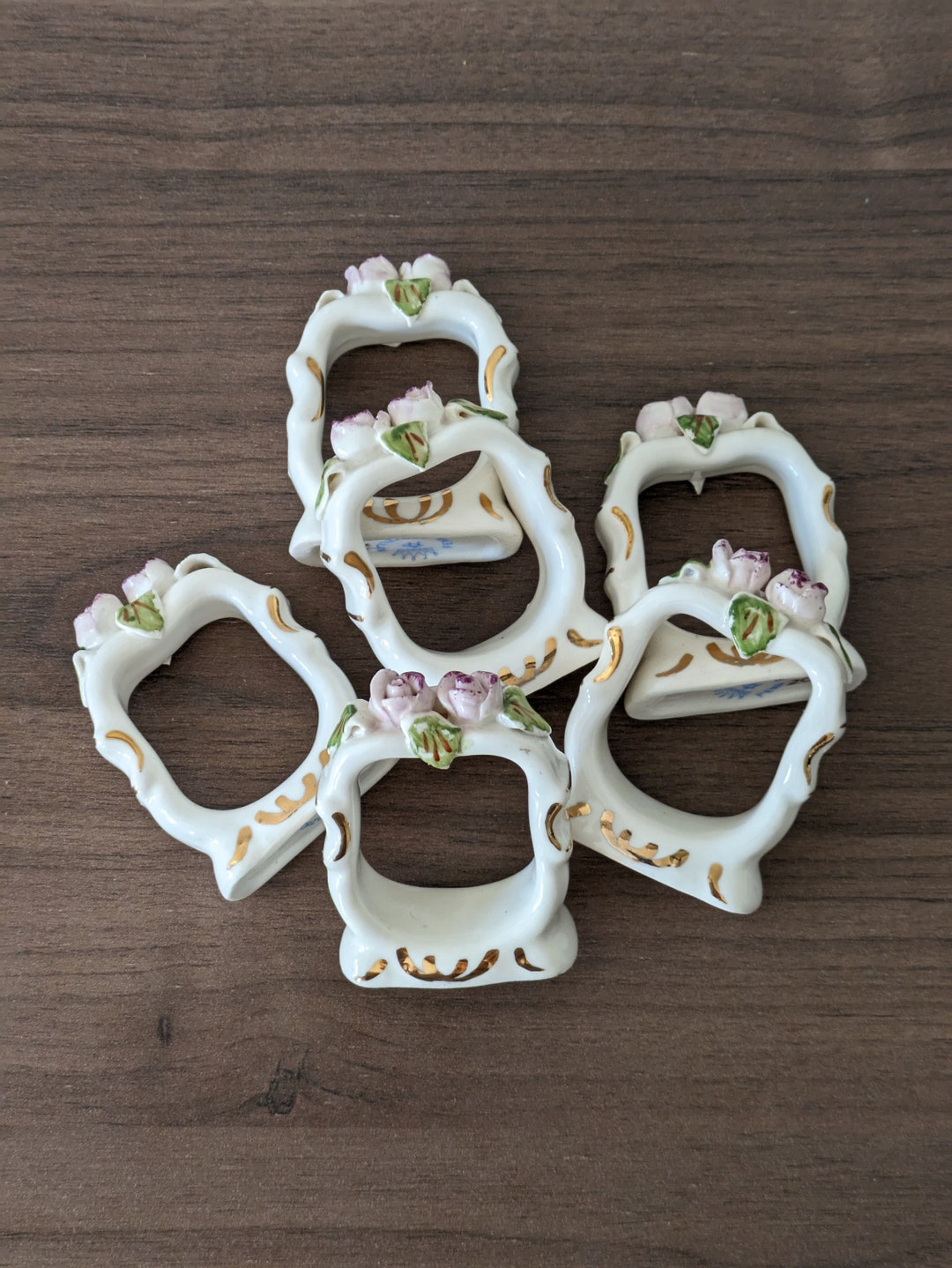 Vintage Porcelain Napkin Rings Fena Porzellan - Etsy