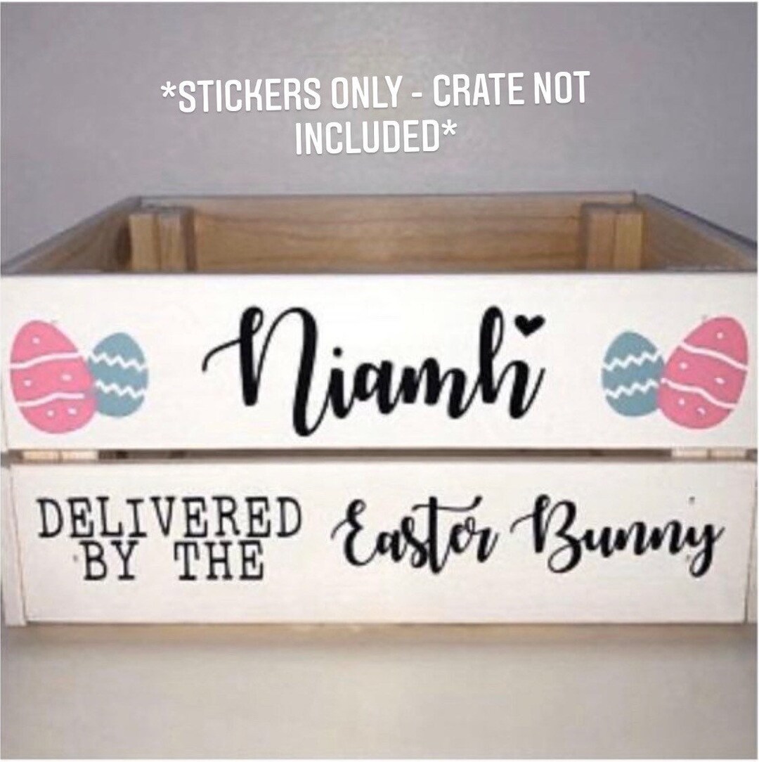 Personalised Easter Vinyl Decal Sticker, Easter Bunny, Easter Treats ...