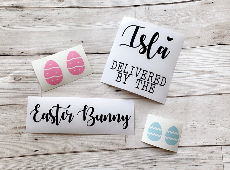 Personalised Easter Vinyl Decal Sticker Easter Bunny Easter - Etsy UK