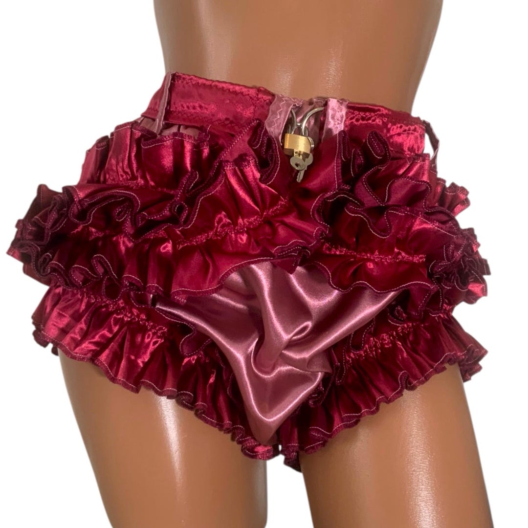 Lockable Sissy Satin Panties Luxury Silky Soft Double Satin ~ Full Cut