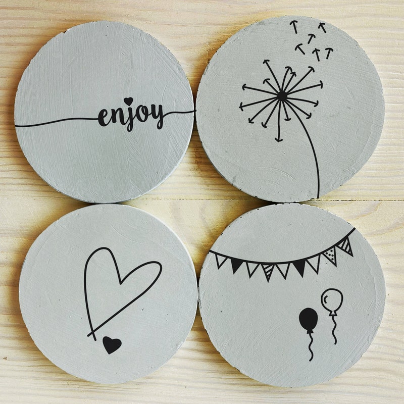 Concrete Coasters - Etsy