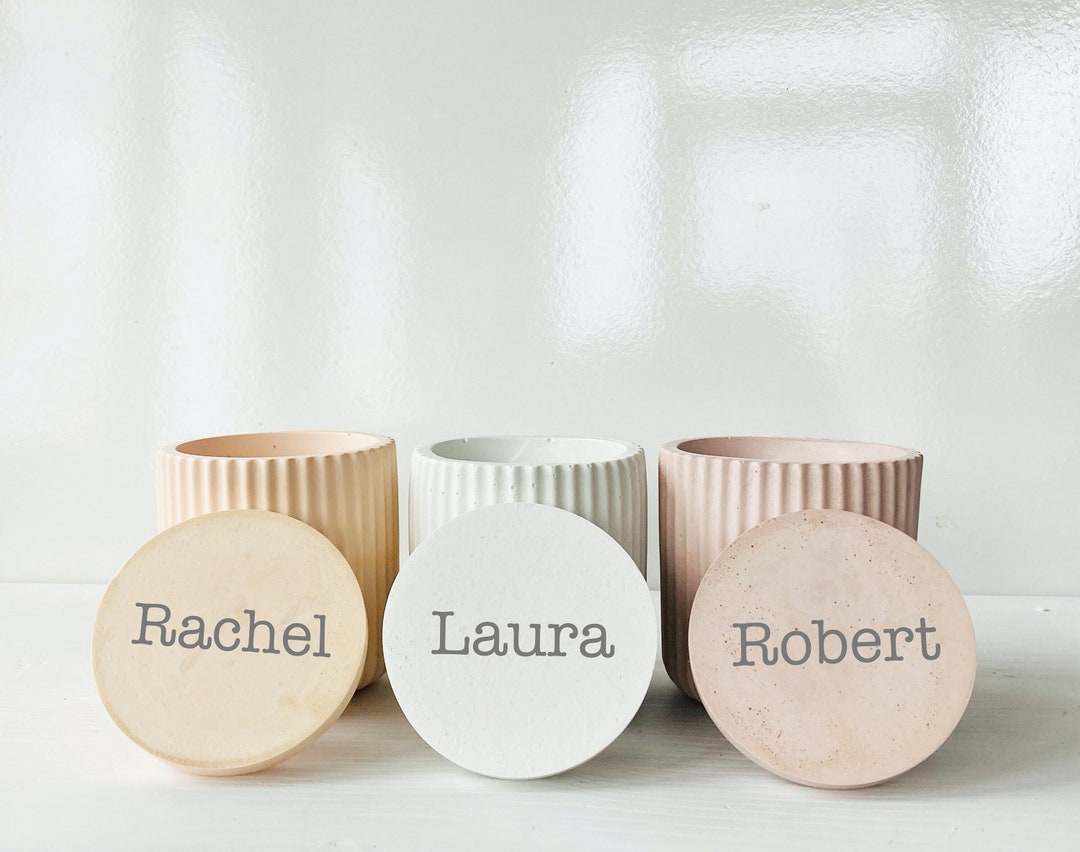 Personalized Storage Box With Lid, Bathroom Storage, Custom Concrete ...