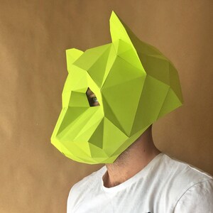 Papercraft Cat Mask, Make Your Own Cosplay 3D Cat Mask Model, Halloween ...