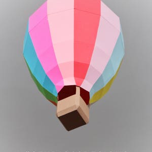 Papercraft Air Balloon, Hot Air Balloon Papercraft, Nursery Decor ...