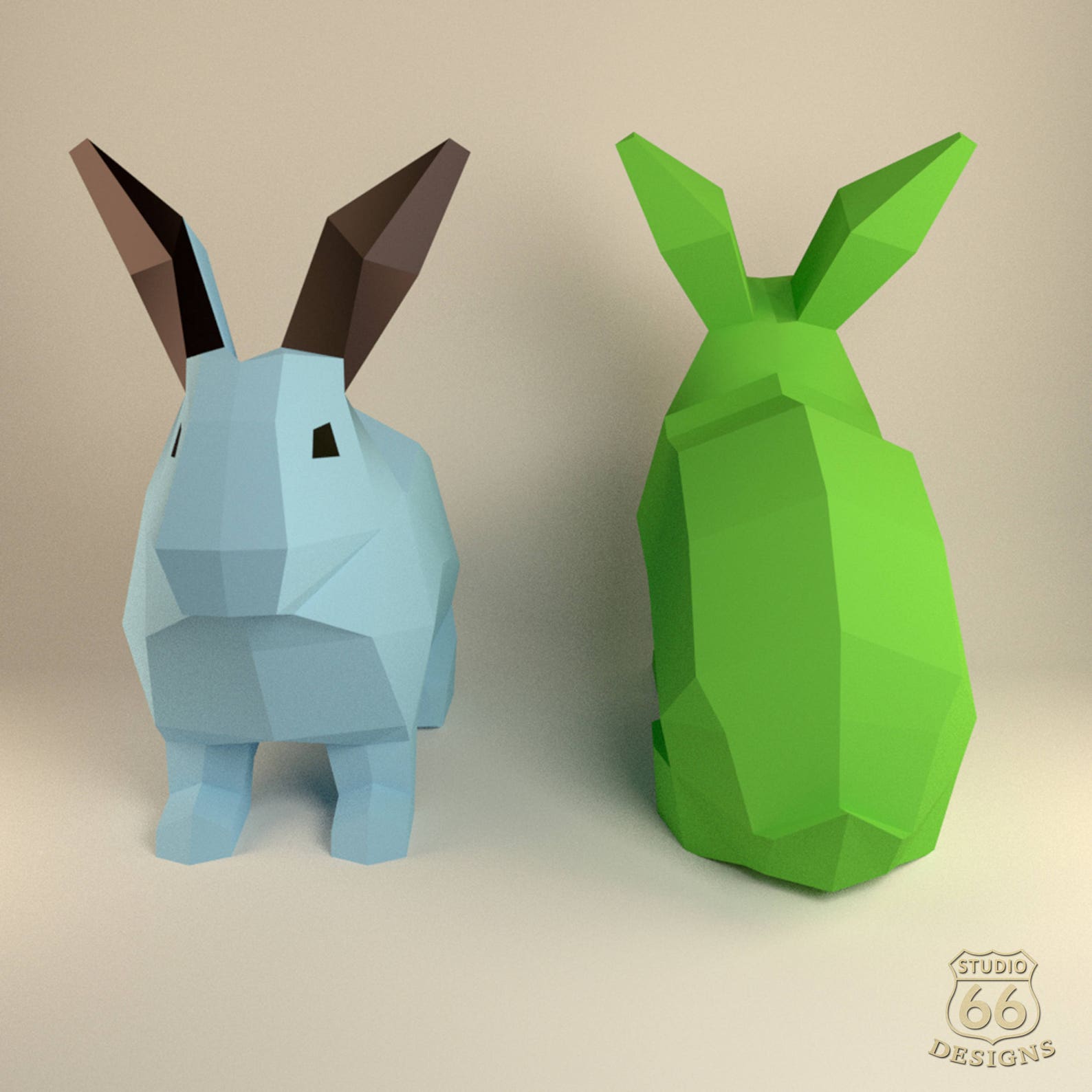 Rabbit Sculpture Papercraft Rabbit Paper Bunny Bunny - Etsy España