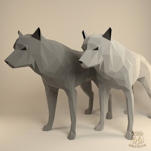 Papercraft Wolf, Paper Wolf, Game of Thrones, Direwolf DIY, Animal ...
