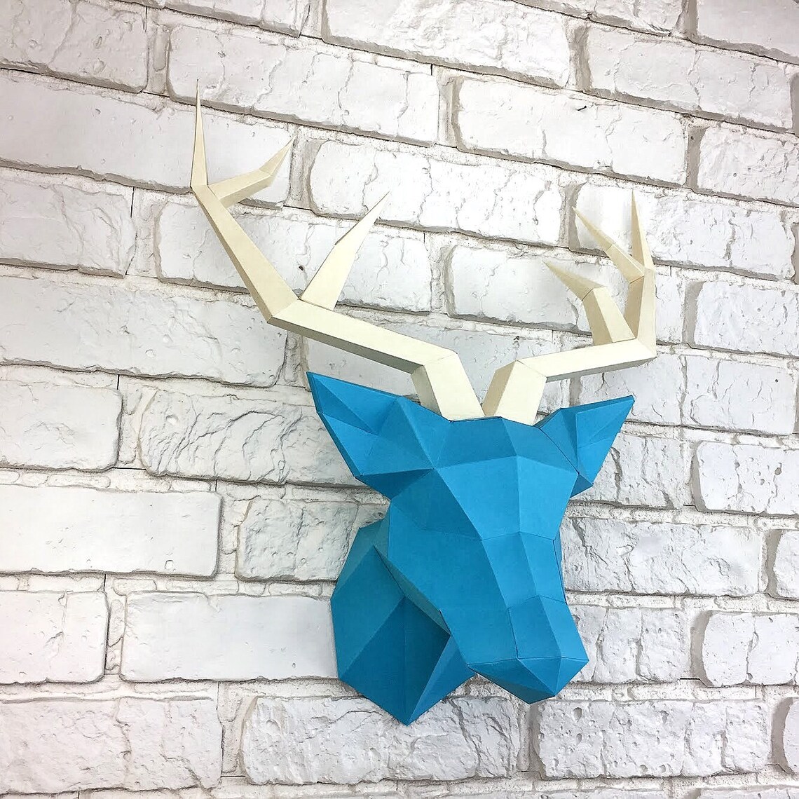 Deer Head Paper Sculpture Papercraft Deer Papercraft | Etsy