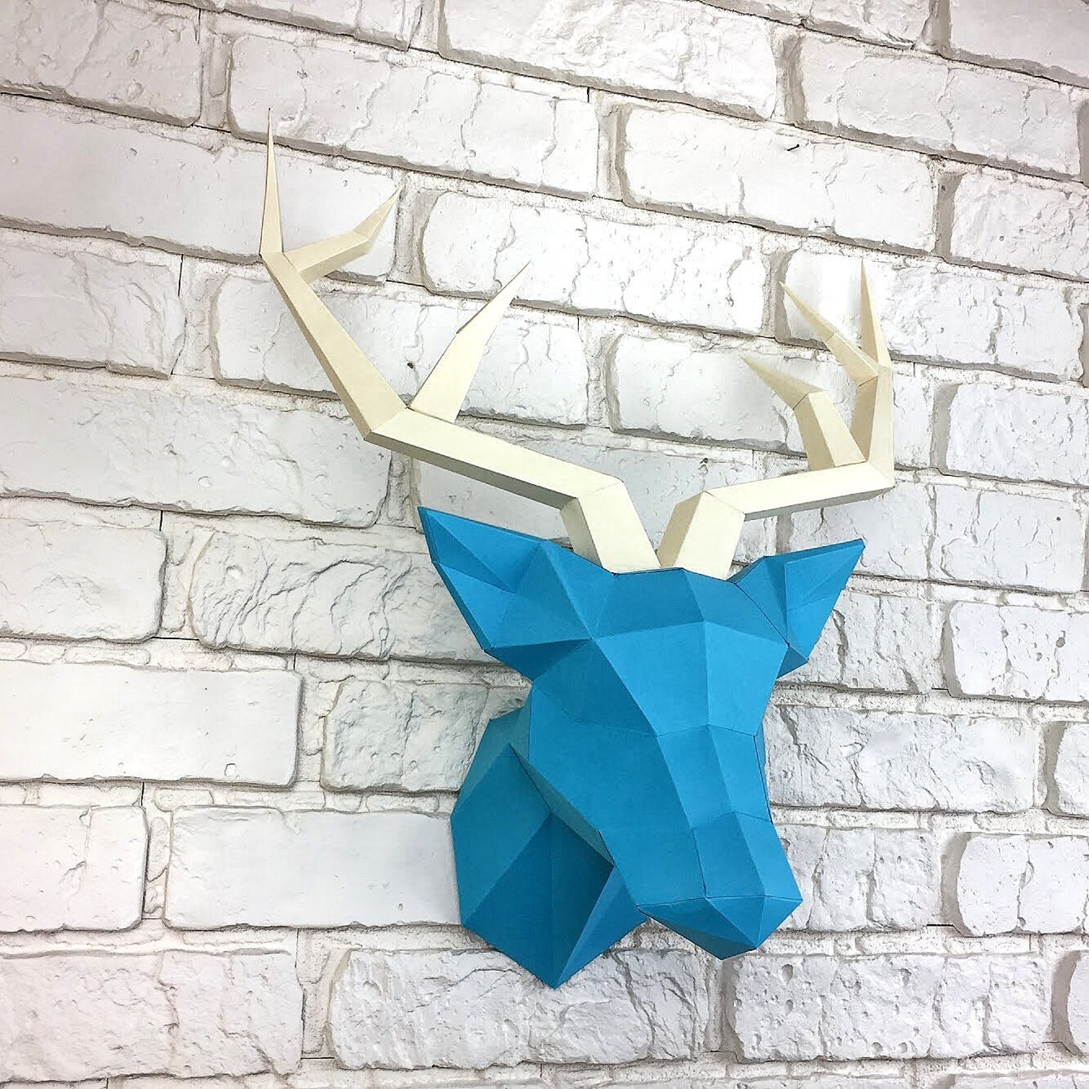 Deer Head Paper Sculpture Papercraft Deer Papercraft | Etsy