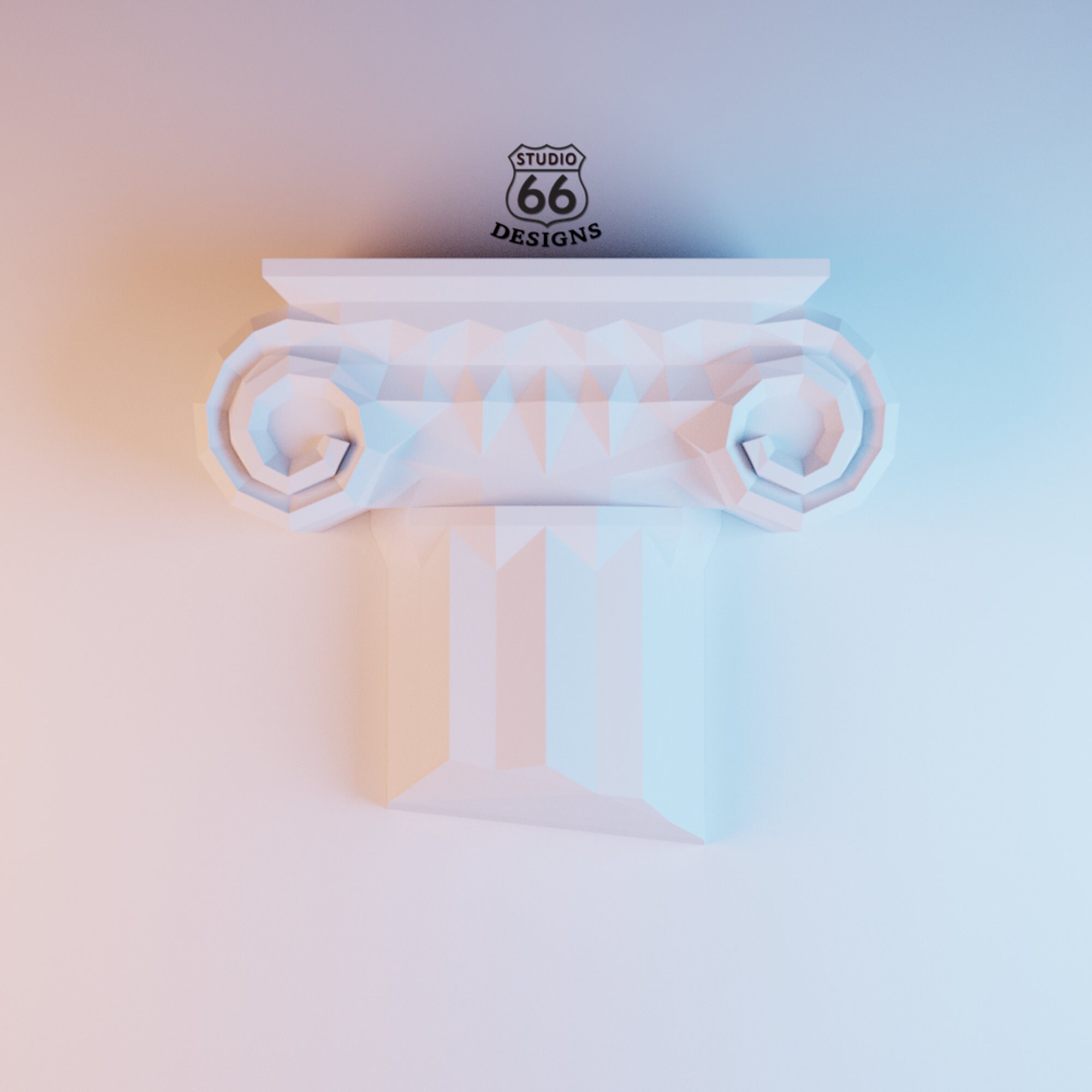 Greek Column Papercraft Interior Greek Column Interior - Etsy