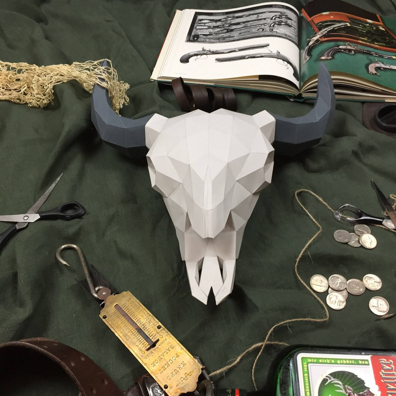 Bison Skull Paper Sculpture Papercraft Skull Papercraft | Etsy Canada