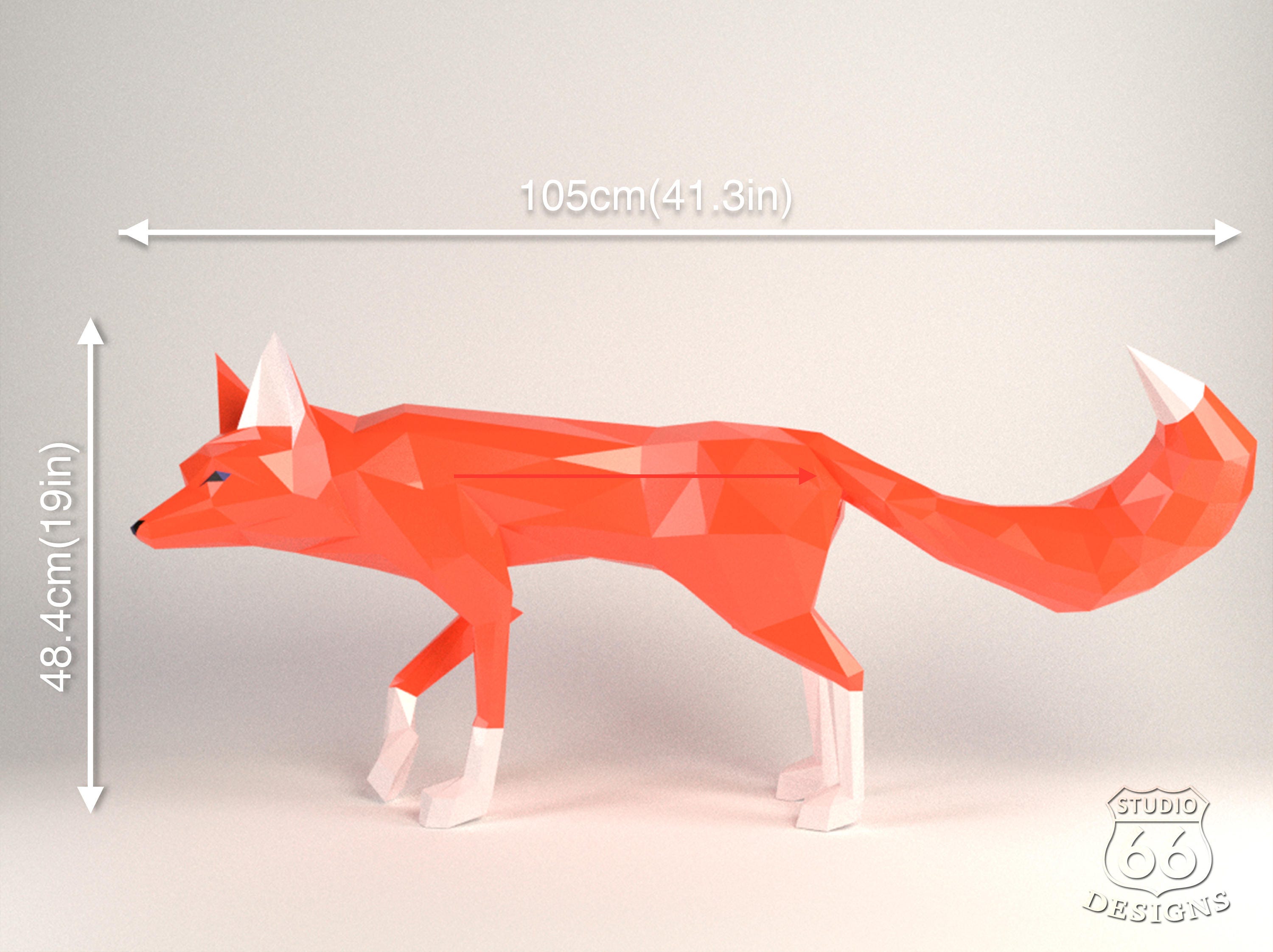 DIY Fox Papercraft, Red Fox, Fox Tail, Fox and Dogs, Fox Sculpture ...