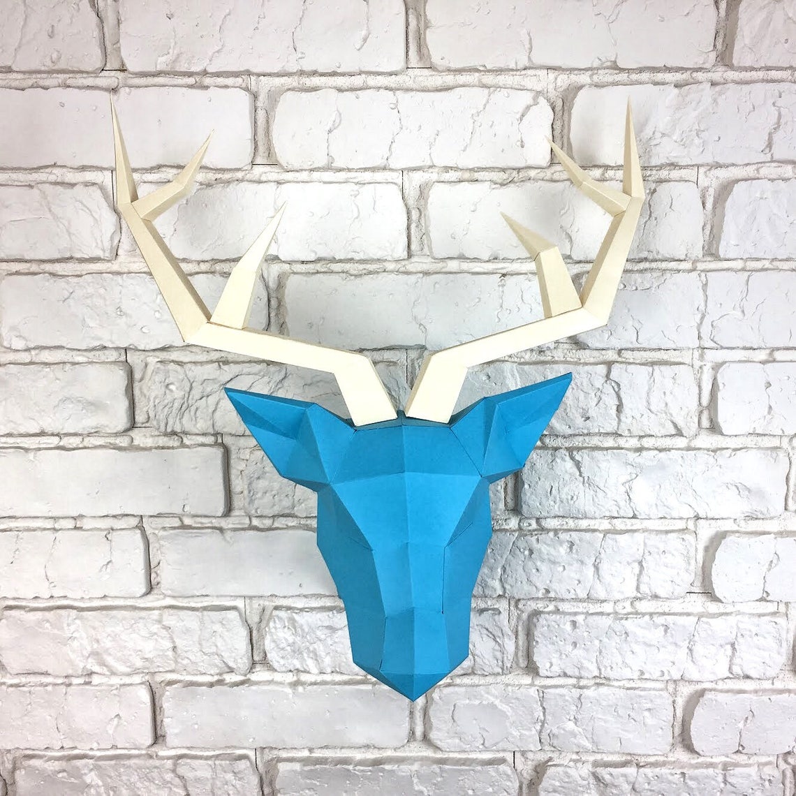 Deer Head Paper Sculpture Papercraft Deer Papercraft | Etsy