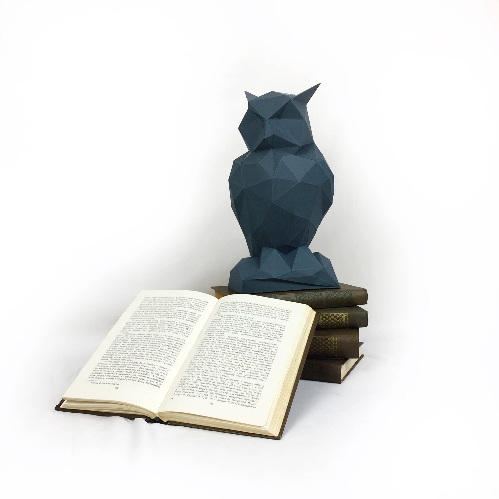 Night Owl Papercraft Owl Paper Owl Animal Trophy Loft | Etsy