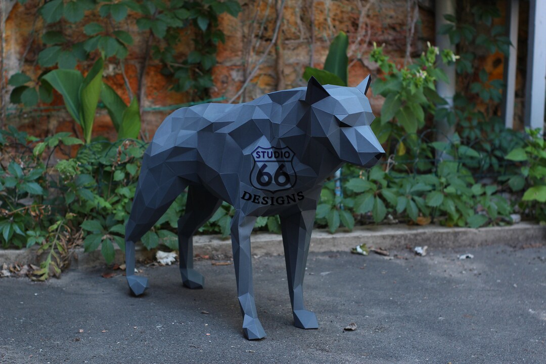 Papercraft Wolf, Paper Wolf, Game of Thrones, Direwolf DIY, Animal ...