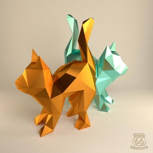 Stretch Cat, Papercraft Cat, Paper Kitten, Cute Cat, Cat Lover Gift ...