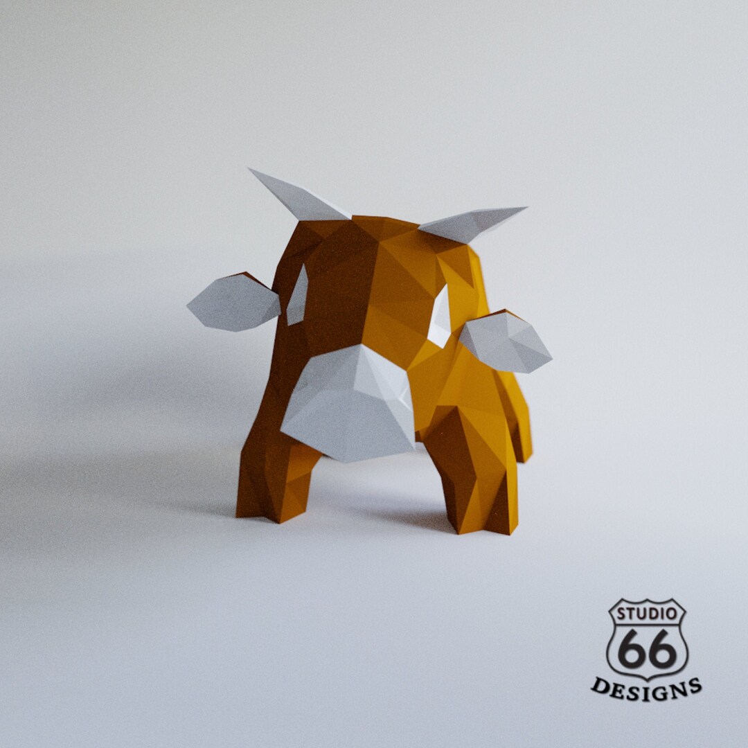 Small Highland Cow - Do It Yourself From Paper, Scottish Golden Calf 3D ...