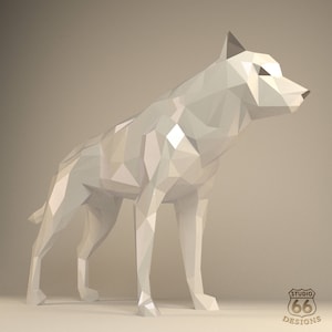Papercraft Wolf, Paper Wolf, Game of Thrones, Direwolf DIY, Animal ...