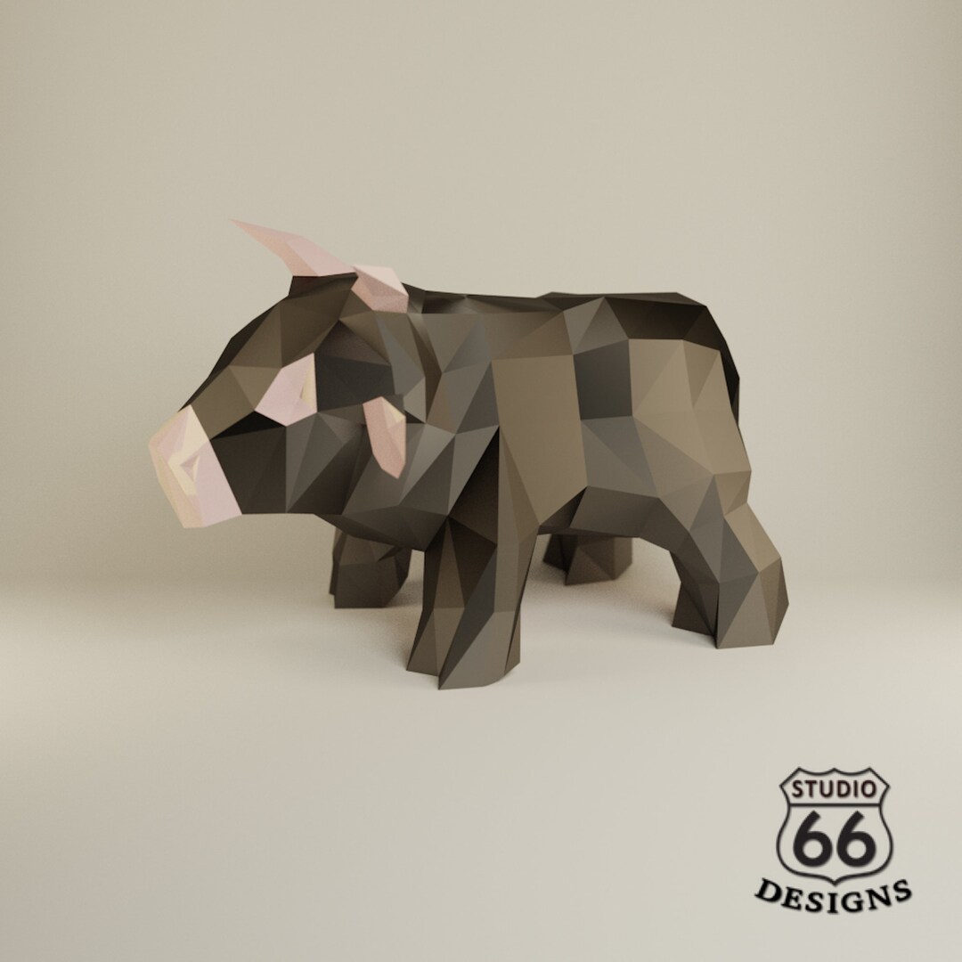 Highland Cow Texas Longhorn Papercraft Cow 3d Papercraft - Etsy UK