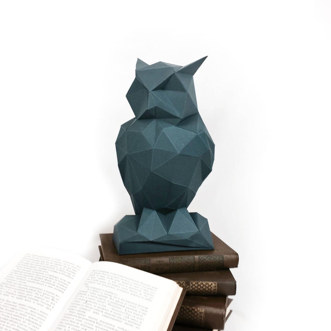 Night Owl, Papercraft Owl, Paper Owl, Animal Trophy, Loft Decor, Home ...