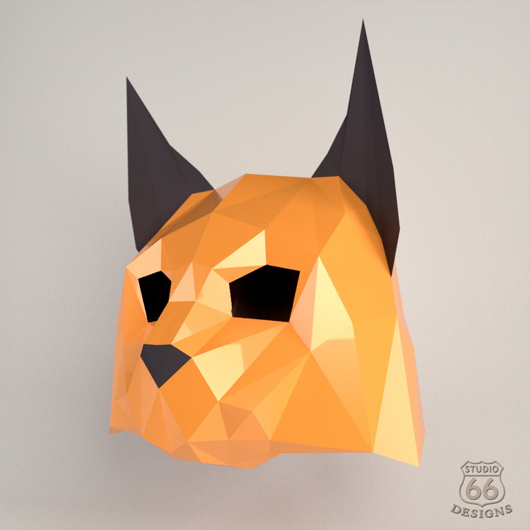 Lynx Halloween Mask, Papercraft 3D Pattern, Cosplay Fury Cat Papercraft ...