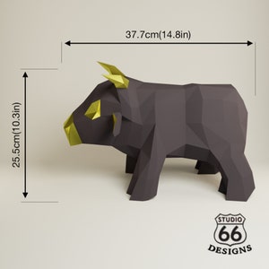Small Highland Cow - Do It Yourself From Paper, Scottish Golden Calf 3D ...